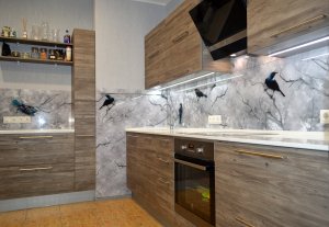 Скинали для кухни и стеклянные фартуки для кухни в Москве